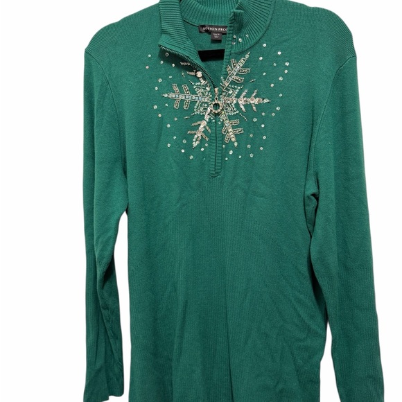 Boston Proper | Sweaters | Boston Proper Teal Sequin Sweater | Poshmark